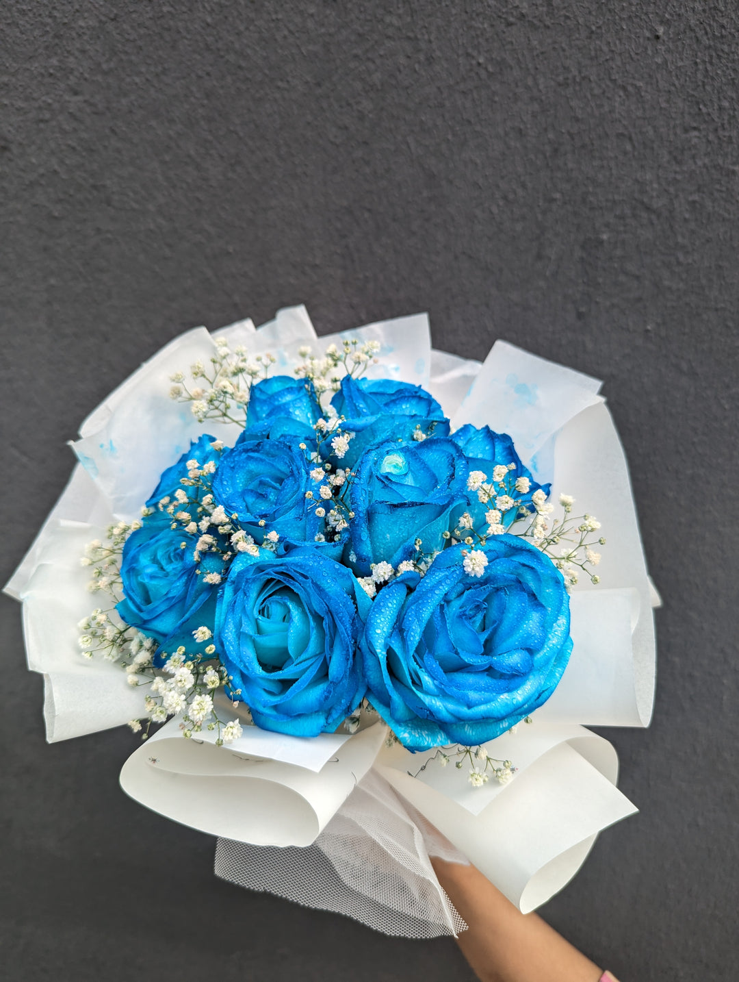 Blue Rose Flowers Photos Real Touch Blue Rose Arrangement | Preserved